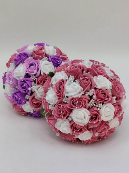 Set Buchete Nunta Roz Prafuit si Mov