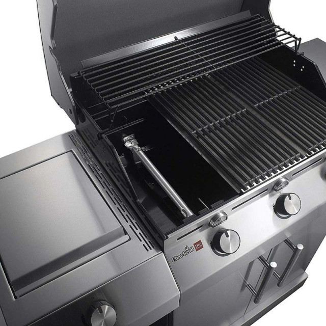 Gratar pe gaz cu 3 arzatoare din inox, TRU-Infrared, gratare din fonta ...