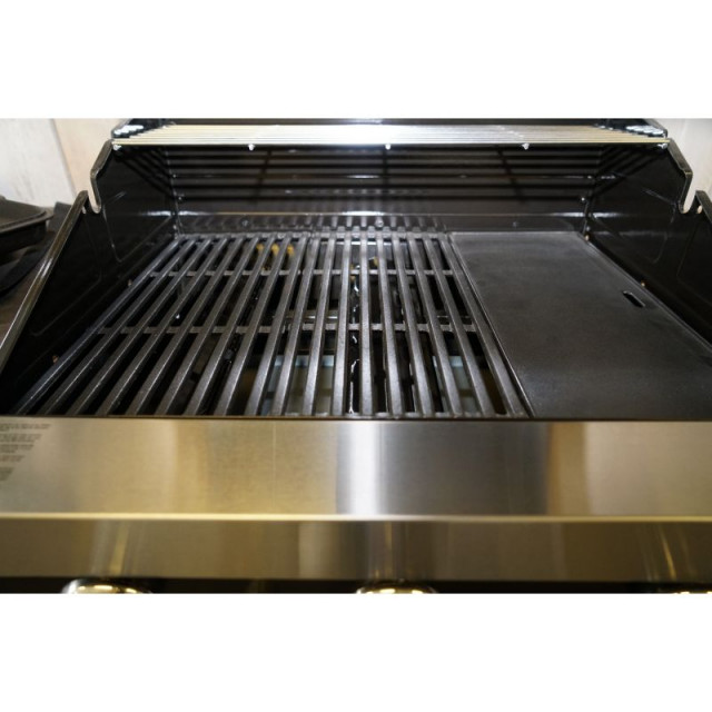 Gratar pe gaz cu 3 arzatoare din inox, incastrabil, gratare din fonta ...