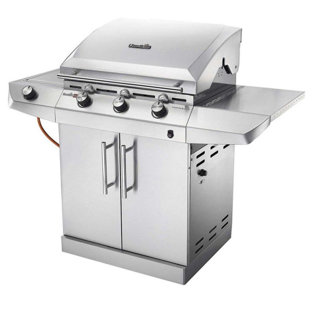 Gratar pe gaz cu 3 arzatoare din inox, TRU-Infrared, gratare din fonta ...