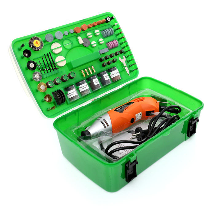 Mini freza electrica 170W 220V 218 piese KraftDele KD10281