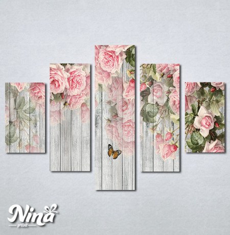 Slike na platnu Roze ruze i leptiri Nina418_5