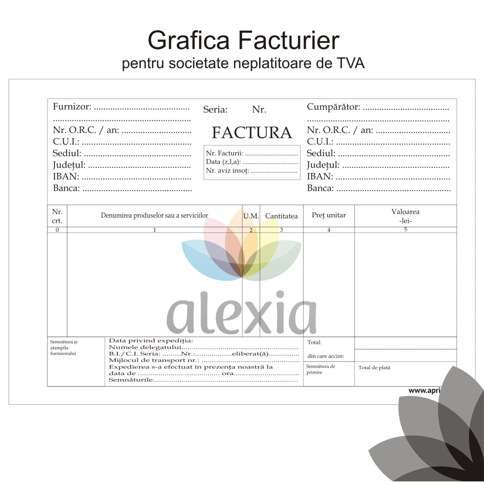 Facturier personalizat