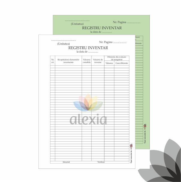 Registru inventar A4 autocopiativ