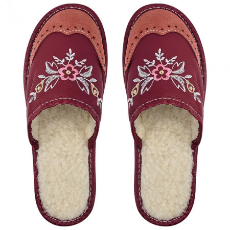 Papuci de Casa din Piele Imblaniti cu Lana Marca Tylbut Model 'London ...