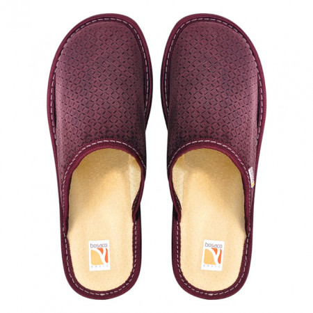 Papuci de Casa din Piele cu Talpa Groasa Marca Bosaco Model 'Paradise City'