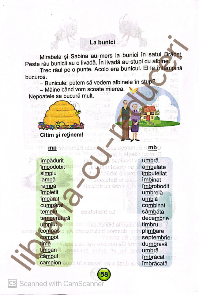 Citesc și scriu corect!, Clasa I - Exerciţii de citire şi scriere