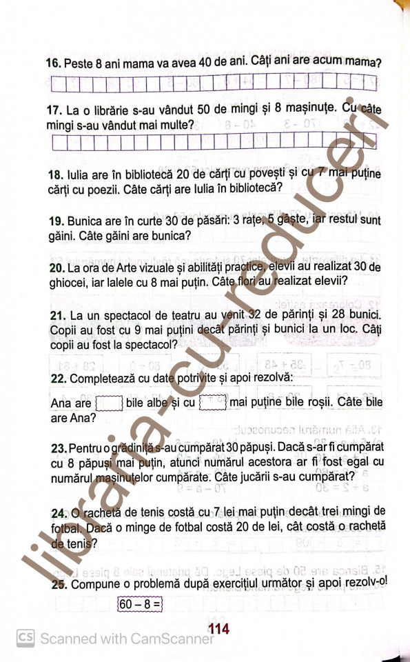 888 exerciții și probleme - culegere de matematică clasa I