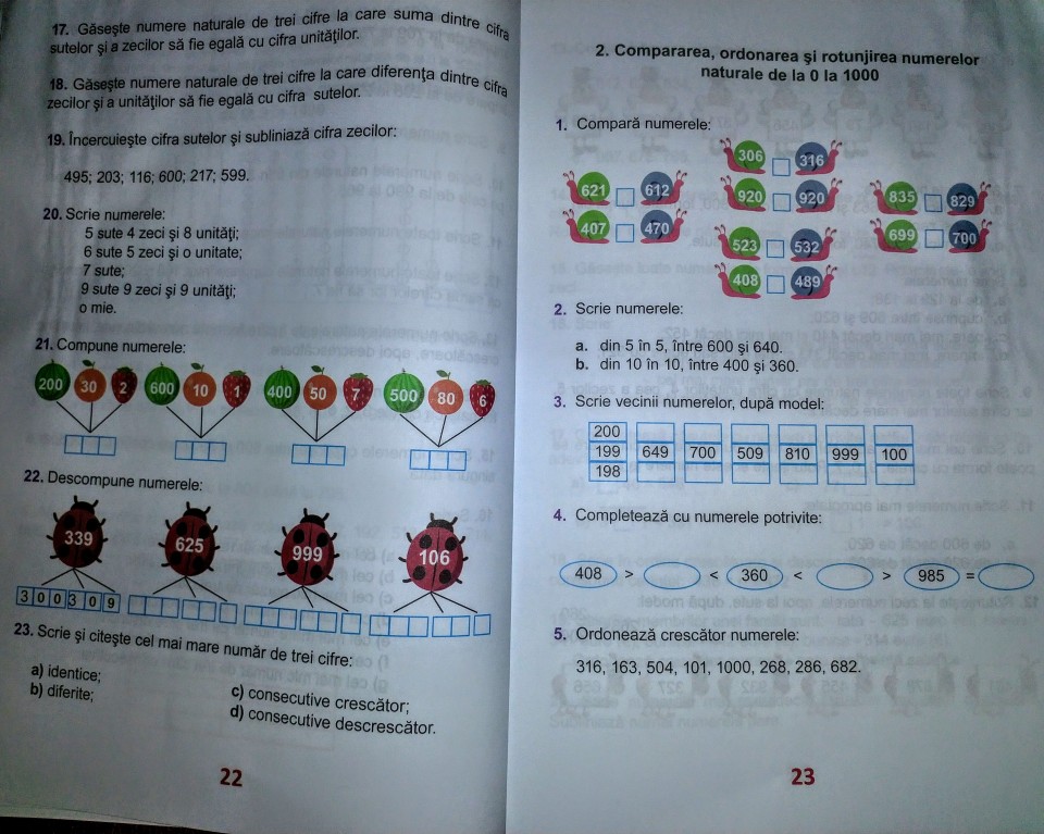 1000 exerciții și probleme, Clasa a II-a - Culegere de matematică