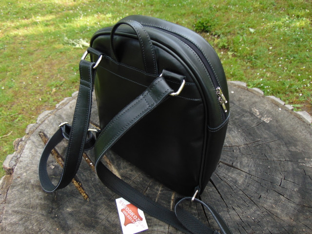 Unisex kožni ranac crni