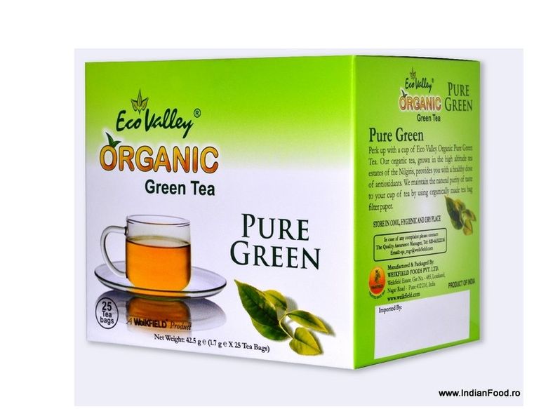 ECO VALLEY Organic Pure Green Tea (Ceai Verde Bio) 25bags