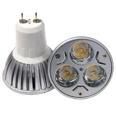 Bec spot led, 3W, 3 x 1W, 3 led-uri, soclu E17, 220V, lumina rece, VKTools