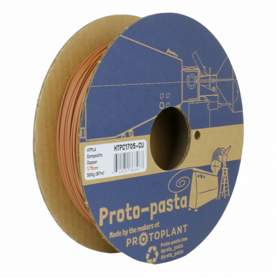 Filament Protopasta Copper-filled Metal Composite HTPLA