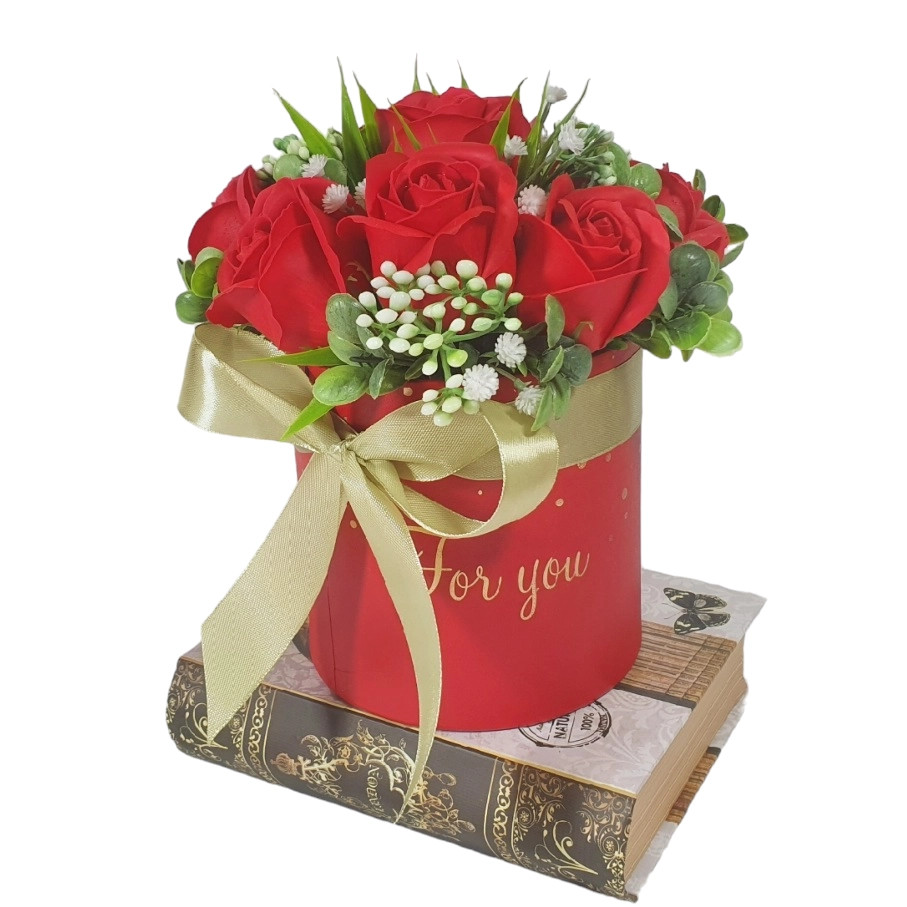 Aranjament de 8 Martie-trandafiri de sapun (cod 2006)