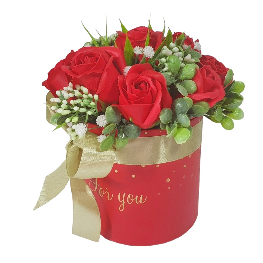 Aranjament de 8 Martie-trandafiri de sapun (cod 2006)