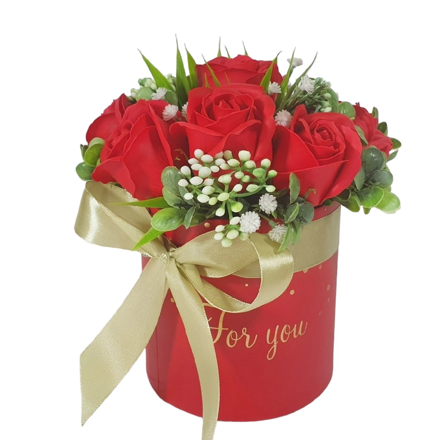 Aranjament de 8 Martie-trandafiri de sapun (cod 2006)