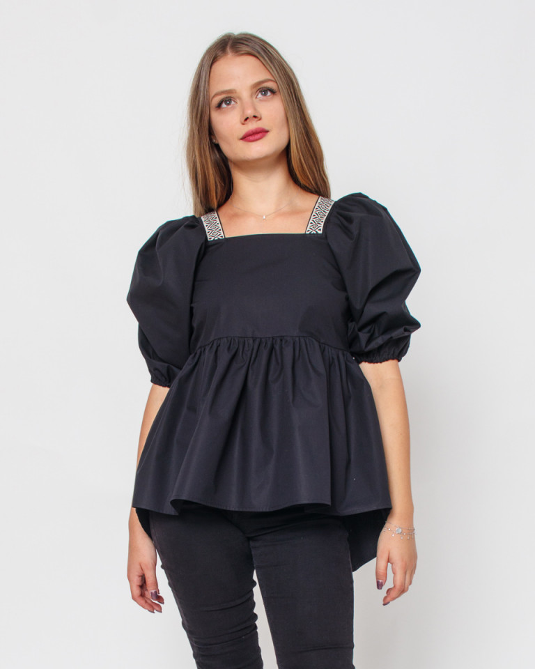 Bluza Privește înainte (negru)