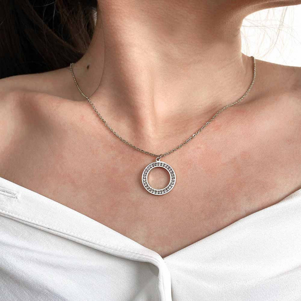 Lantisor Inox Argintiu Rotund - N782