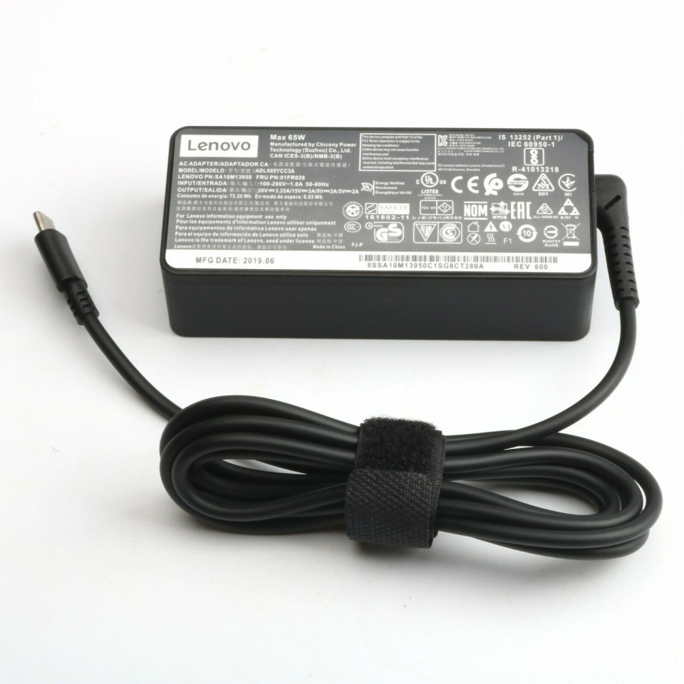 Incarcator alimentator original Lenovo 65W - Mufa USB-C - 01FR024 ...