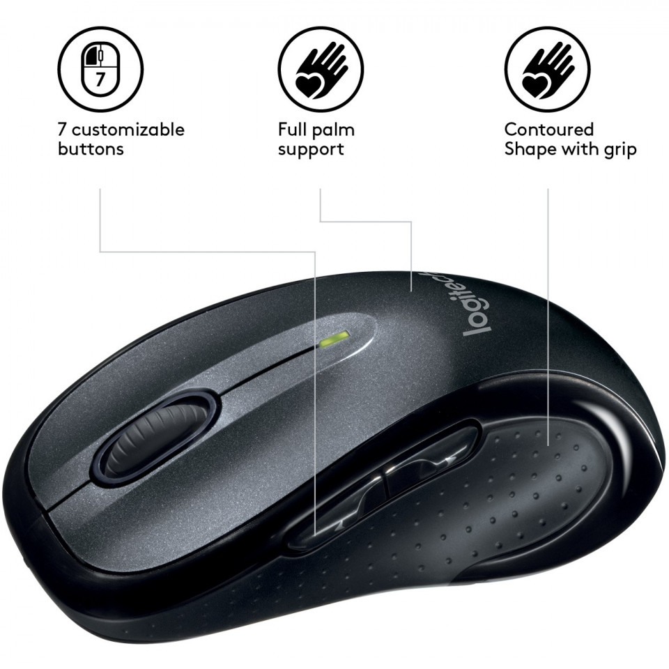Miš LOGITECH M510 Control Plus, wireless, 1000dpi, Unifying USB ...
