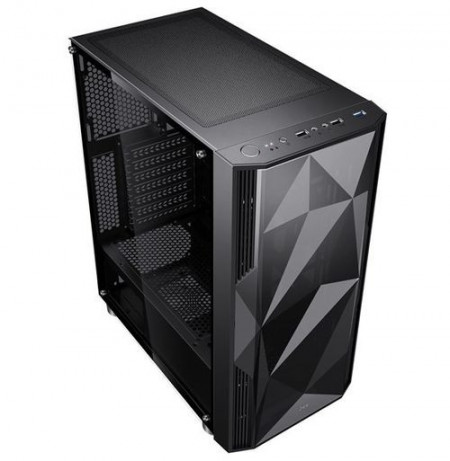 Kućište MS FIGHTER V315 (PRISM) BLACK gaming, bez napajanja, 4 x12cm RGB