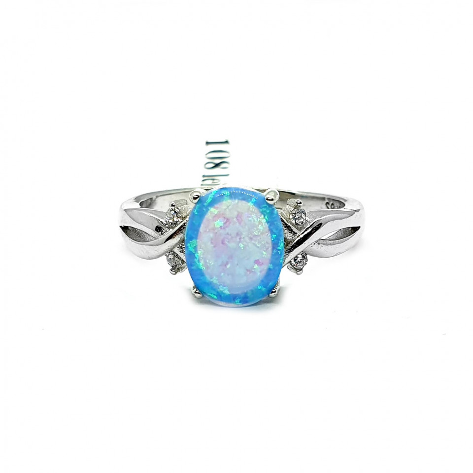 Inel Opal Albastru