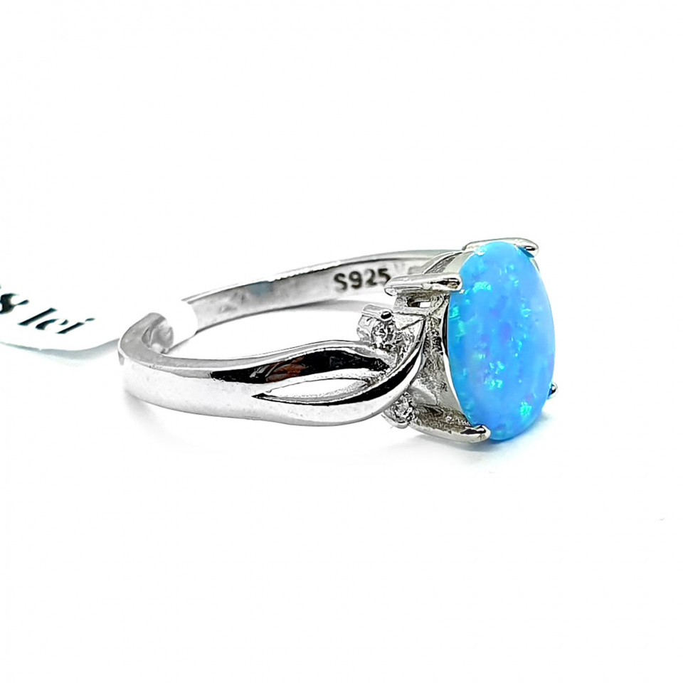 Inel Opal Albastru