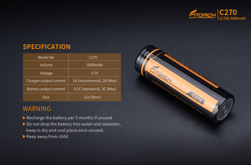 Acumulator 21700, 5000mAh
