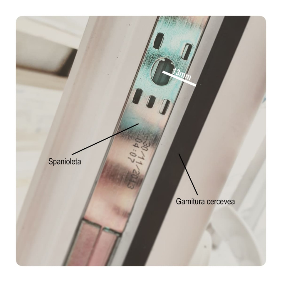 Sistem inchidere magnetic usa balcon + maner tip scoica, aluminiu ...