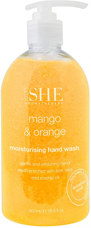 Sapun lichid de maini Om She Aromatherapy Mango & Orange Hand Wash, 500 ml
