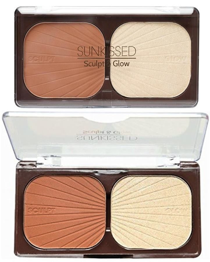 Paleta contur fata, iluminator si bronzer, Sunkissed Sculpt&Glow