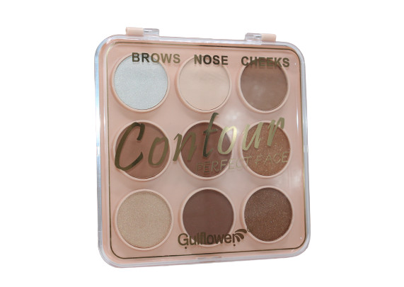 Trusa contur de fata, Gulflower, Contour Perfect Face, 01, 9 culori