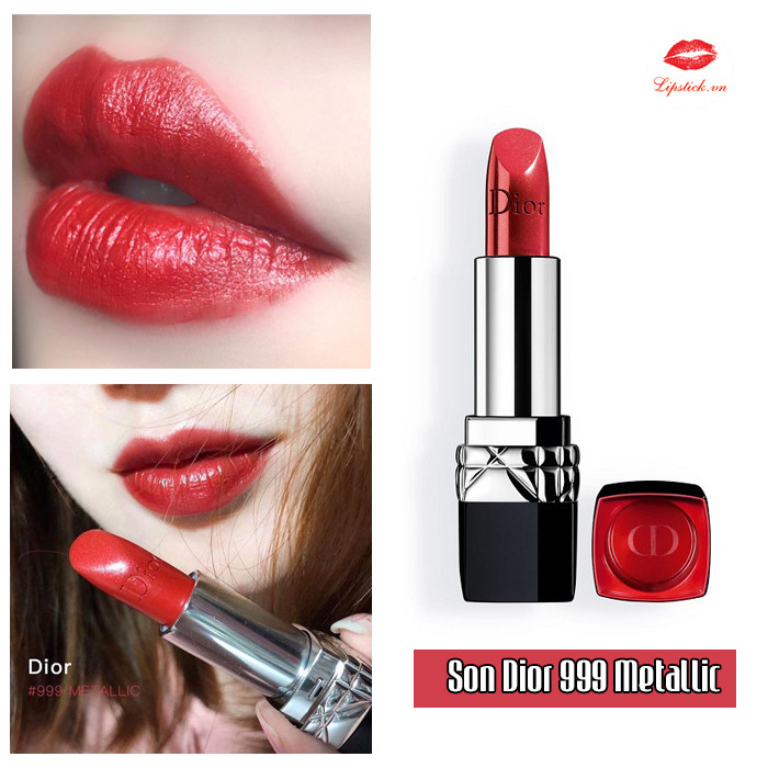Ruj de buze Dior Rouge Dior 999 Metallic