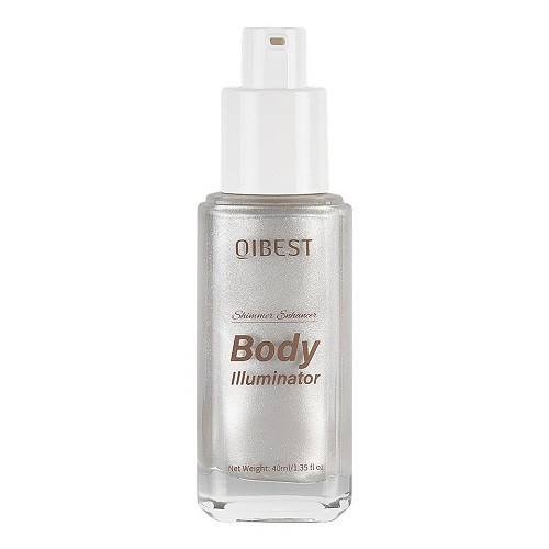 Iluminator Lichid Fata si Corp, Qibest, Body Shimmer Glow, 01, 40 ml