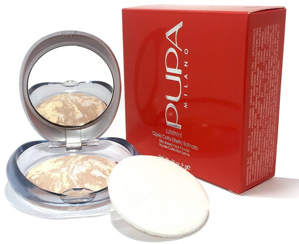 Pudra de fata iluminatoare Pupa Luminys Cipria Cotta Effetto Satinato 01
