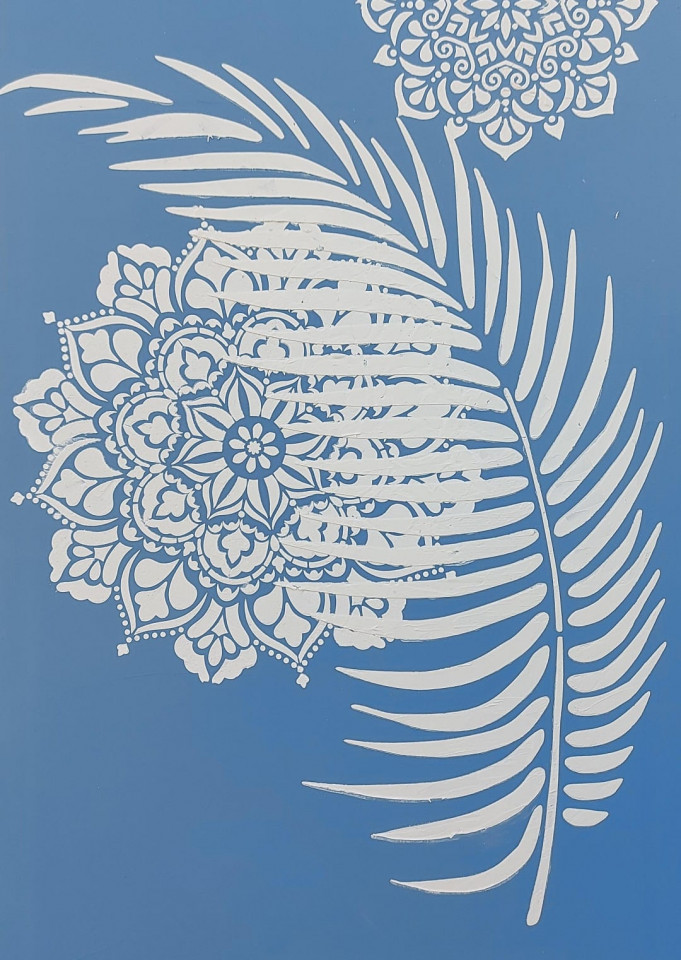 Sablon 560x430x0.5mm, Frunza de Palmier, Refolosibil SP1465643