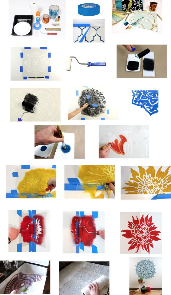 Sablon Refolosibil Flori - SP20 - 58 x 29cm