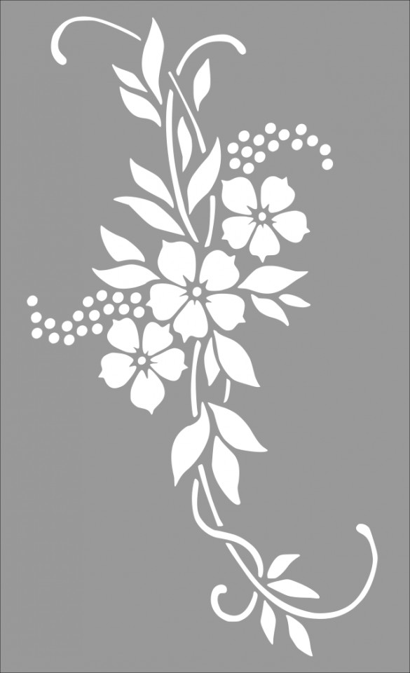 Sablon Refolosibil Flower Long 33x20cm