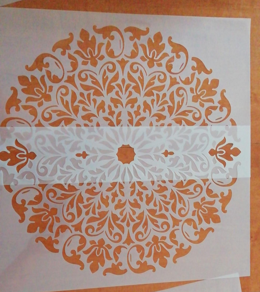 Sablon Refolosibil Pictat Pereti model 1/2 Mandala 5