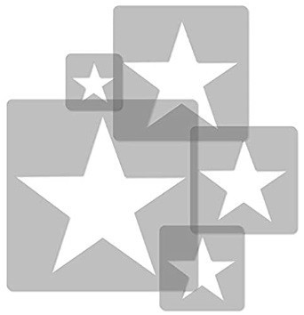 Set 5 Sabloane Refolosibile Pictat Pereti Stelute SP9