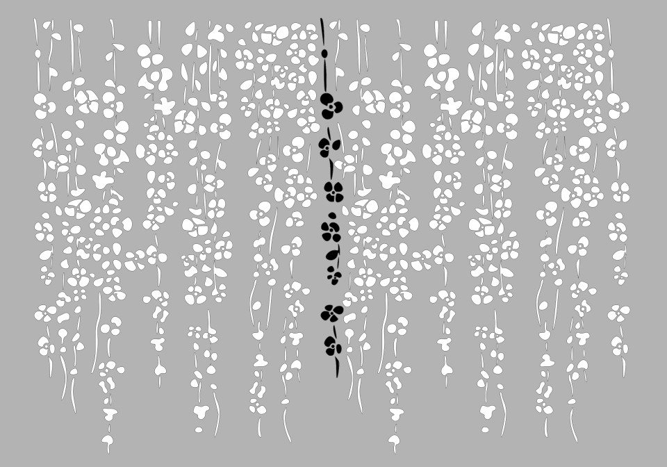 Sablon Flori Curgatoare - Repetitiv - SP204.120 x 89 cm