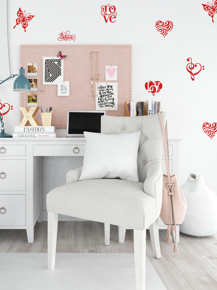 Set 6 sabloane A4, gama Love, personalizare in regim DIY