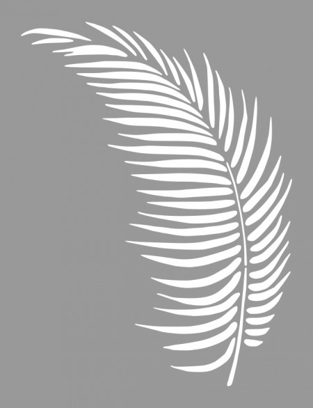 Sablon 560x430x0.5mm, Frunza de Palmier, Refolosibil SP1465643