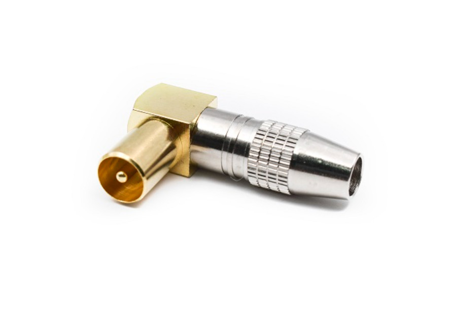 RF konektor muški metalni ugaoni pozlaćeni