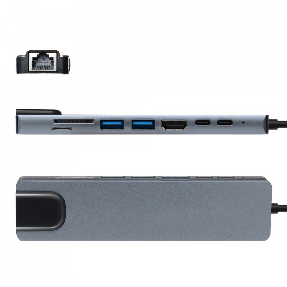 Multifunkcionalni USB hub "8 u 1"