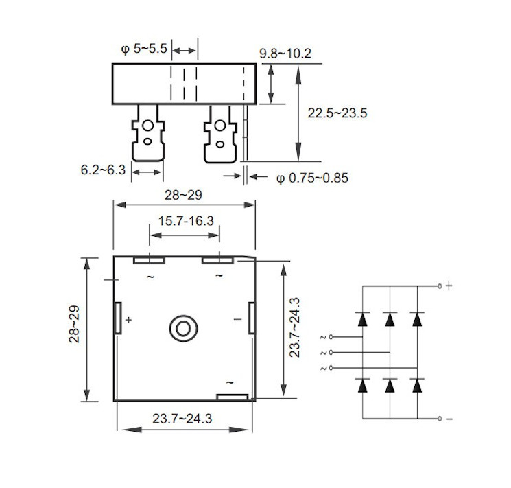 Grecov spoj (trofazni) 35A 1600V