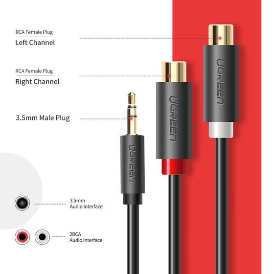 Kabl adapter 3.5mm stereo muški-2xRCA ženski