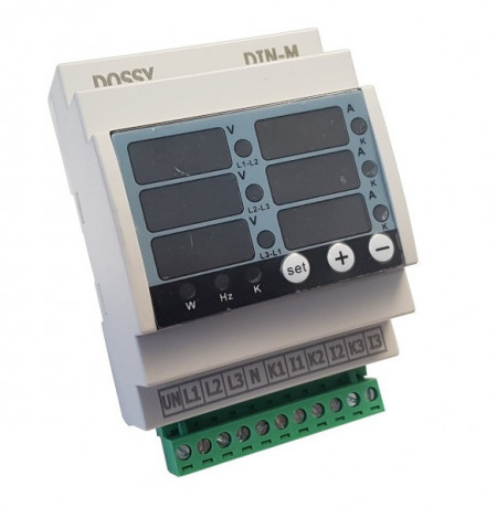 Digitalni ampermetar/voltmetar za montažu na DIN šinu trostruki