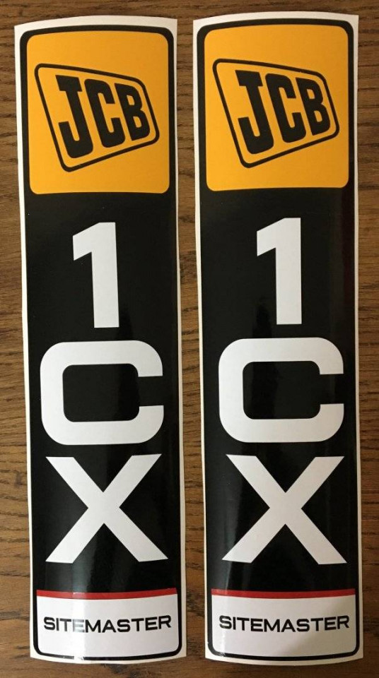 Set 2 buc Stickere Autocolante JCB 1CX - vertical