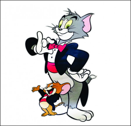 Sticker Auto Autocolant Tom and Jerry Costum